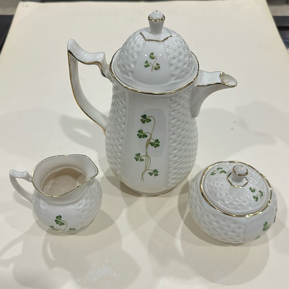 Dining | Vintage Donegal Coffeepot Cream Sugar Shamrock Irish Fine ...